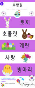 Learn 5 essential Easter words in Korean • Langasia